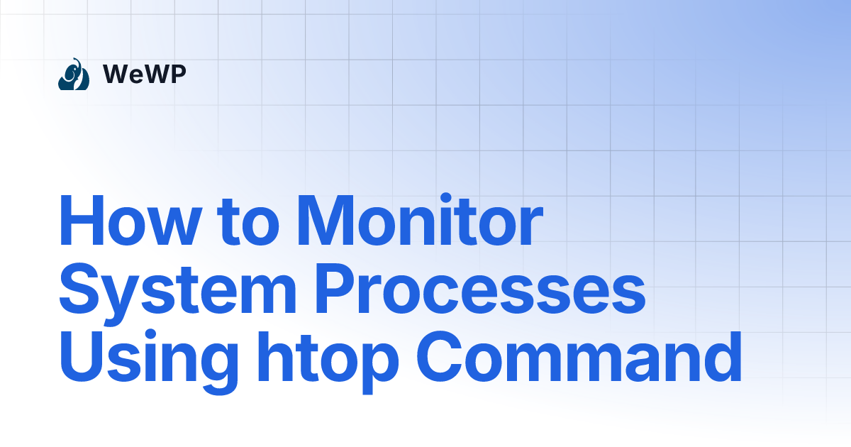 How to Monitor System Processes Using htop Command | WeWP